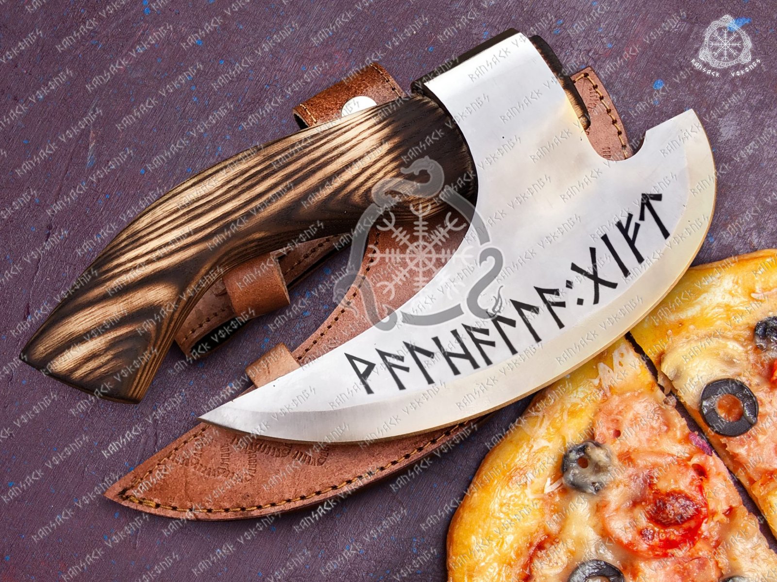 Pizza Cutter, Hand Forged Pizza Axe, Pizza Cutting Viking Axe