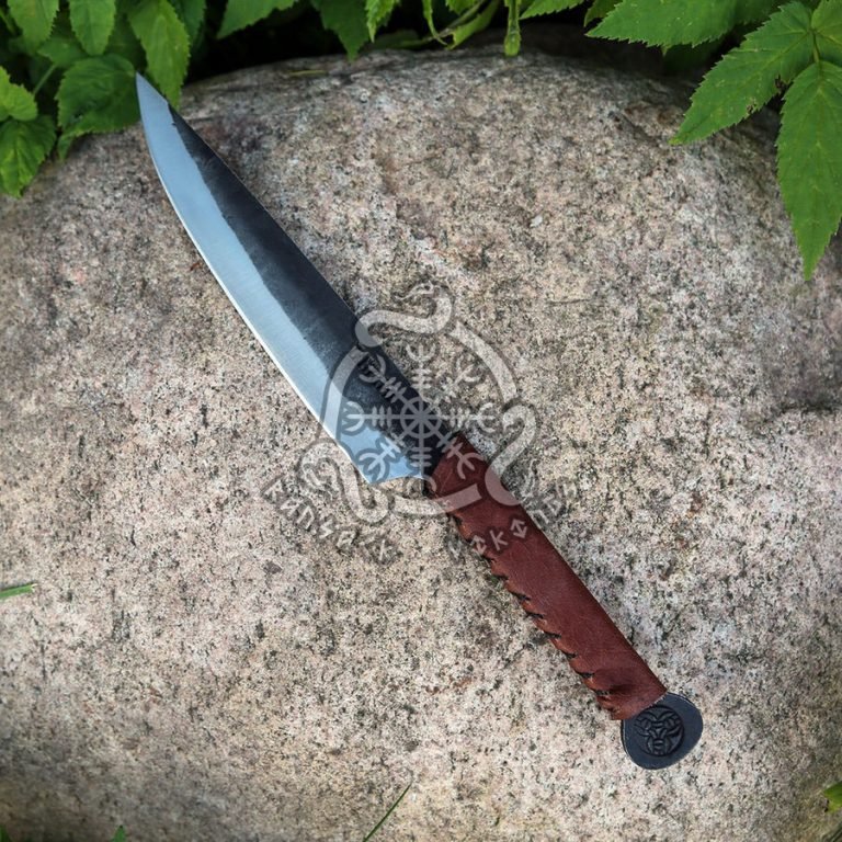 Hand-Forged Viking Seax Knife, High Carbon Steel Seax